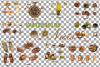Nuts clip art pack, Watercolor nuts chart, food print (134672 ...