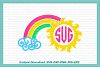 Rainbow Sun Circle Split monograms bundle svg dxf clipart (55063 ...