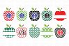 Apple Bundle Cut Files, Apple Clipart,Back to School Clipart