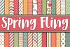 Spring Fling Digital Paper (70891) | Backgrounds | Design Bundles