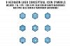 9 Hexagon Logo Conceptual Icon Symbols (301361) | Logos | Design Bundles