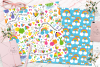Rainbow Baby Clipart And Seamless Digital Papers Bundle