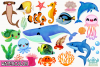 Sea Life Watercolor Clipart, Instant Download Vector Art (370291 ...