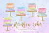 birthday cake clip art, Wedding Cake clip art set, Party rainbow cake ...
