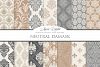 28 Neutral Damask Patterns - Wedding Seamless Digital Papers Bundle