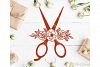Floral scissors svg, sewing svg