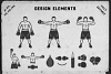 15 Vintage Boxing Emblems (14481) | Logos | Design Bundles