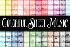 Colorful Sheet Music Digital Papers