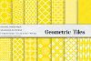 Yellow Geometric Tiles Digital Paper