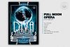 Retro Futuristic Full Moon Opera Flyer Template (15209) | Flyers ...