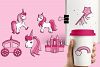 Unicorns clip art - Graphic Illustrations Bundle (78568 ...