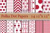 Red Polka Dot digital paper (30823) | Backgrounds | Design Bundles