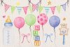 Watercolor Baby Nursery Clip Art Set