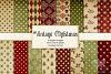 Vintage Christmas Digital Paper (155341) | Textures | Design Bundles