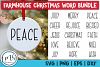 Farmhouse Christmas Word Bundle SVG, PNG, EPS, DXF