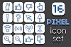 16 Pixel icons set. (19157) | Icons | Design Bundles