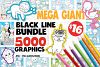 5000 Graphics - MEGA Black Lines Bundle - 98OFF