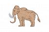 Woolly Mammoth Side Drawing (16375) | Illustrations | Design Bundles