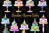 Rainbow Unicorn Cakes Clipart (79313) | Illustrations | Design Bundles
