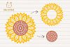 Sunflower Zentangle svg, Sunflower svg, Sunflower Monogram