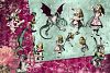 Blush Mint and Burgundy Alice In Wonderland Tea Party Graphi (80815 ...