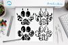 Floral Pet Paw SVG, Dog svg, Cat svg, Floral Paw Print SVG. (500448 ...