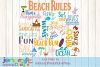 Beach Rules svg, Beach house Rules Cut File in SVG, DXF, EPS