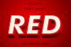 Red text, editable text effect