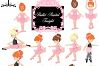 Ballerina clipart and paper BUNDLE, graphics and illustrations AMB ...