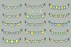 Cute hand drawn summer bunting clip art set, Birthday party bunting ...
