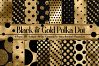 16 luxury black and gold polka dot digital papers (94542) | Patterns ...