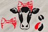 Cow Head whit Bandana SVG, cowboy western Farm Milk 815S
