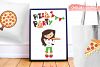 Pizza Party graphics and illustrations (14636) | Illustrations | Design ...