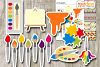Art supplies - Painting, brush paint, canvas, palette (90687 ...