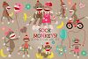 Sock Monkeys Clip Art Set