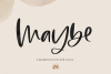 Maybe - Script Font with Doodles (254524) | Regular | Font Bundles