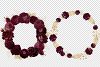Burgundy and Gold Floral Wreaths Clipart (269913) | Illustrations ...