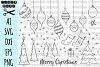 Hand Drawn Christmas Chalkboard Clipart (180341) | SVGs | Design Bundles
