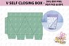 Self closing box, self-closing box, pdf gift box template