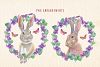 Watercolor easter clipart set