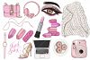 Think Pink Clipart & Patterns (228782) | Illustrations | Design Bundles