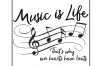 Music is Life, That's why hearts have beats (75269) | SVGs | Design Bundles
