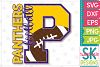 P Panthers Football SVG DXF EPS PNG JPG