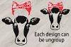 Cow Head whit Bandana SVG, cowboy western Farm Milk 815S