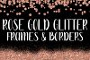Rose Gold Glitter Frames and Borders PNG Clipart Bundle