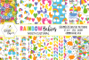 Rainbow Baby Clipart And Seamless Digital Papers Bundle