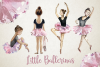 Watercolor Ballerinas Clip Art Set