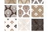 Brown Damask Patterns - Seamless Digital Papers
