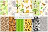 Safari Animals Digital Paper and Vector Patterns (94179) | Patterns ...