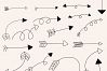 Hand Drawn Arrows Clipart .PNG .JPG